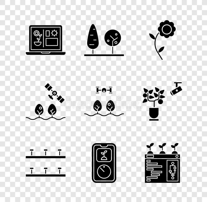 Set Smart Farming Technology, Trees, Flower, Automatic Irrigation ... Set Smart Farming Technology, Trees, Flower, Automatic Irrigation ...