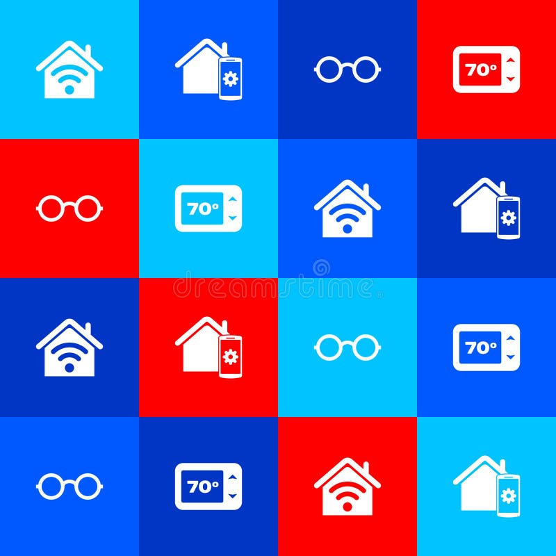 Set Smart Home with Wi-fi, Remote Control System, Glasses and ...