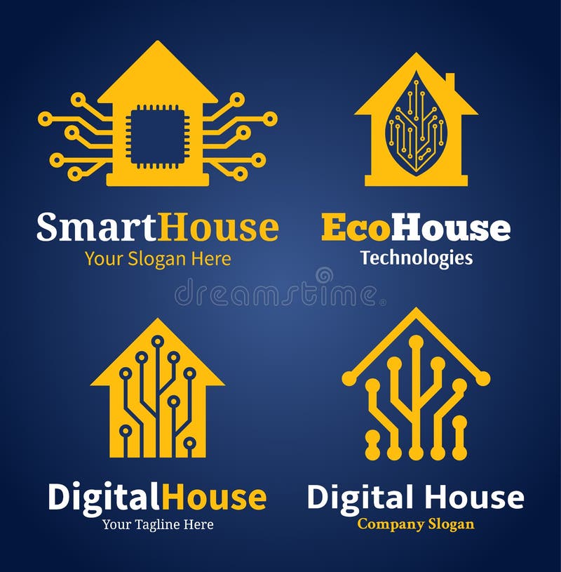 Set of Smart House Logo, Icons and Design Elements Stock Vector ...