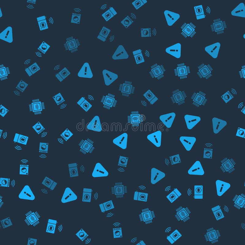 Set Smart Photo Camera, Exclamation Mark in Triangle, Processor with ...