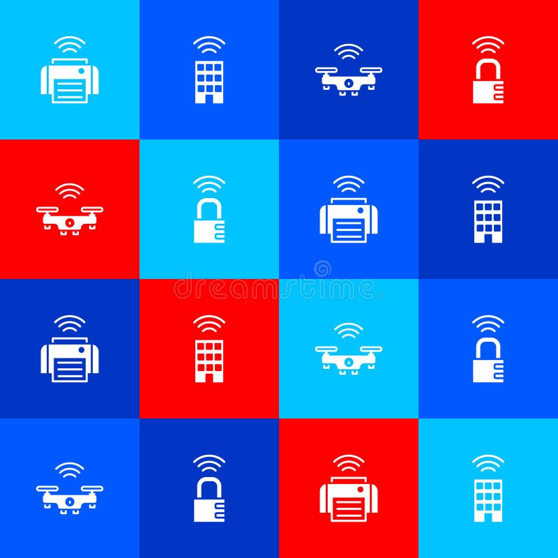 Set Smart Printer, Home with Wireless, Drone and Safe Combination Lock ...