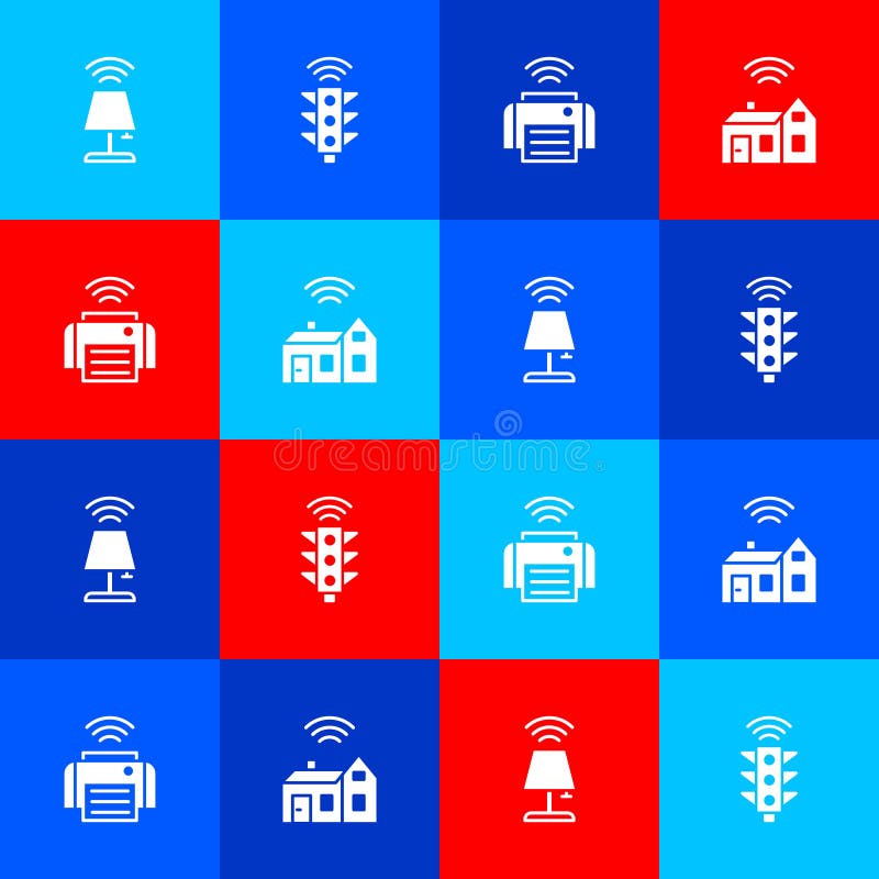 Set Smart Table Lamp, Traffic Light, Printer and Home with Wireless ... Set Smart Table Lamp, Traffic Light, Printer and Home with Wireless ...