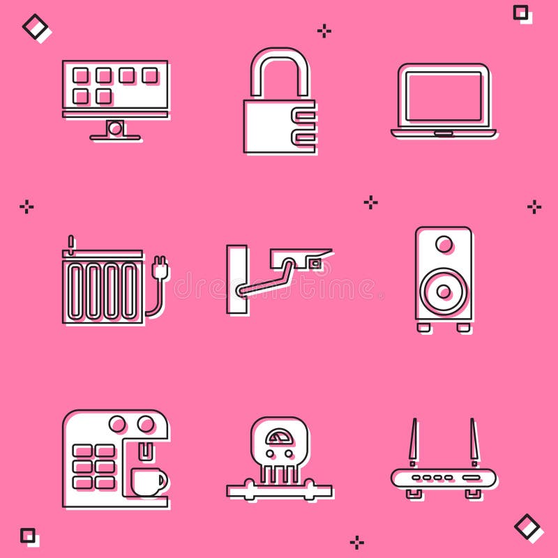 Set Smart Tv, Safe Combination Lock, Laptop, Heating Radiator, Security ...