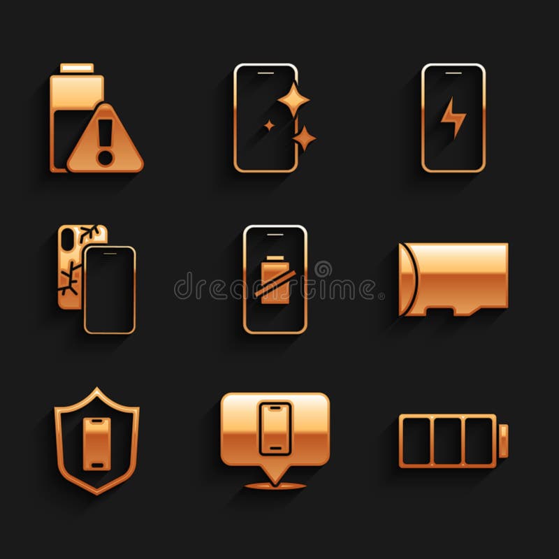 Set Smartphone Battery Charge, Phone Repair Service, Battery, Micro SD ...