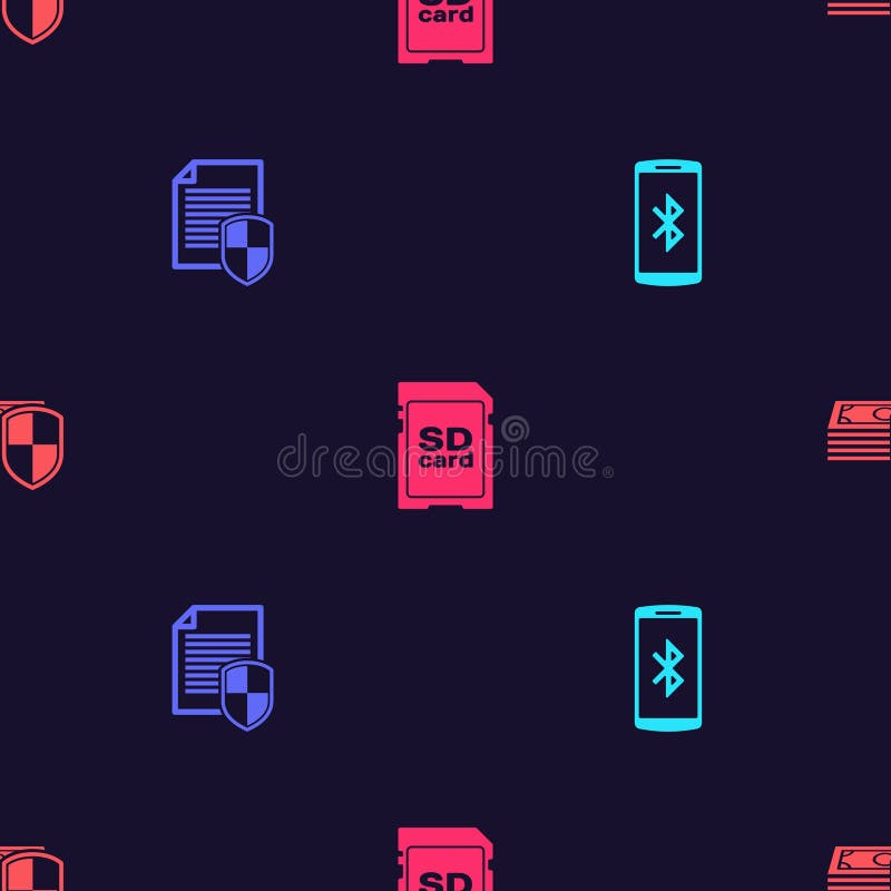 Set Smartphone with Bluetooth, Document Protection, SD Card and Money ...