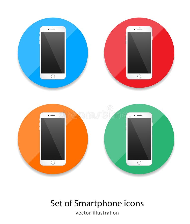 Set of Smartphone Buttons Design, Vector Illustration Stock Vector ...
