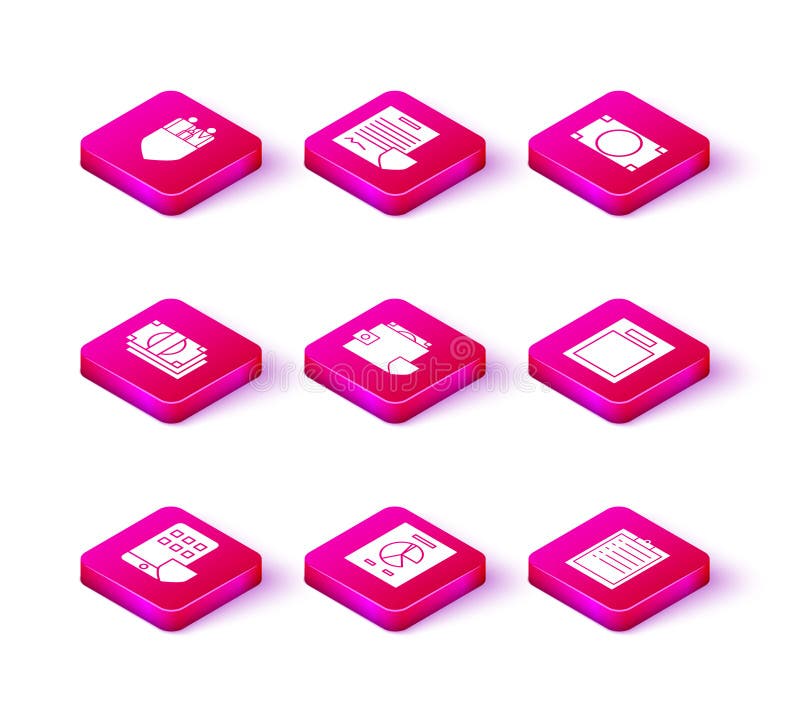 Set Smartphone Insurance, Document with Graph Chart, Stacks Paper Money ...