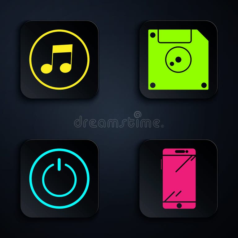Note Tone Power Button Stock Illustrations – 360 Note Tone Power Button ...