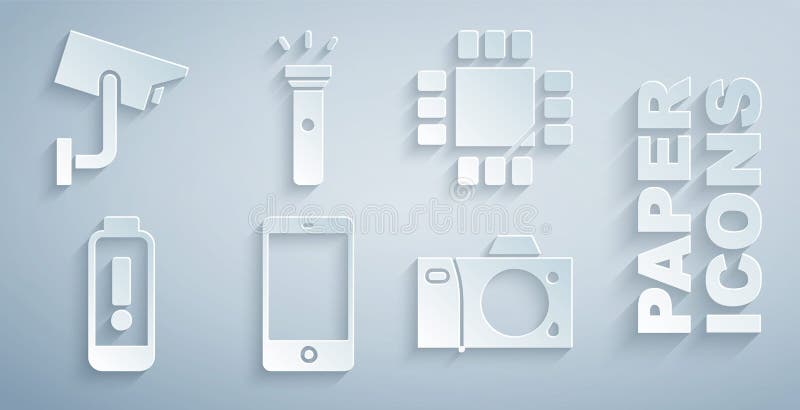 Set Smartphone, Mobile Phone, Processor with Microcircuits CPU, Battery ...