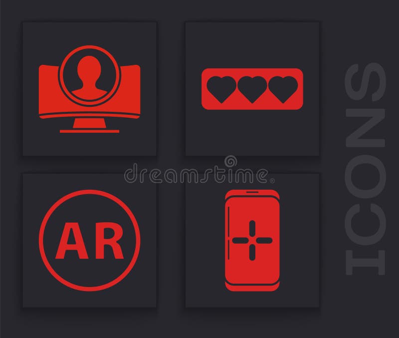 Set Smartphone and Playing in Game, Create Account Screen, Like and ...