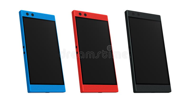 Set of Smartphone S Front and Side Views for Tech Previews and ...