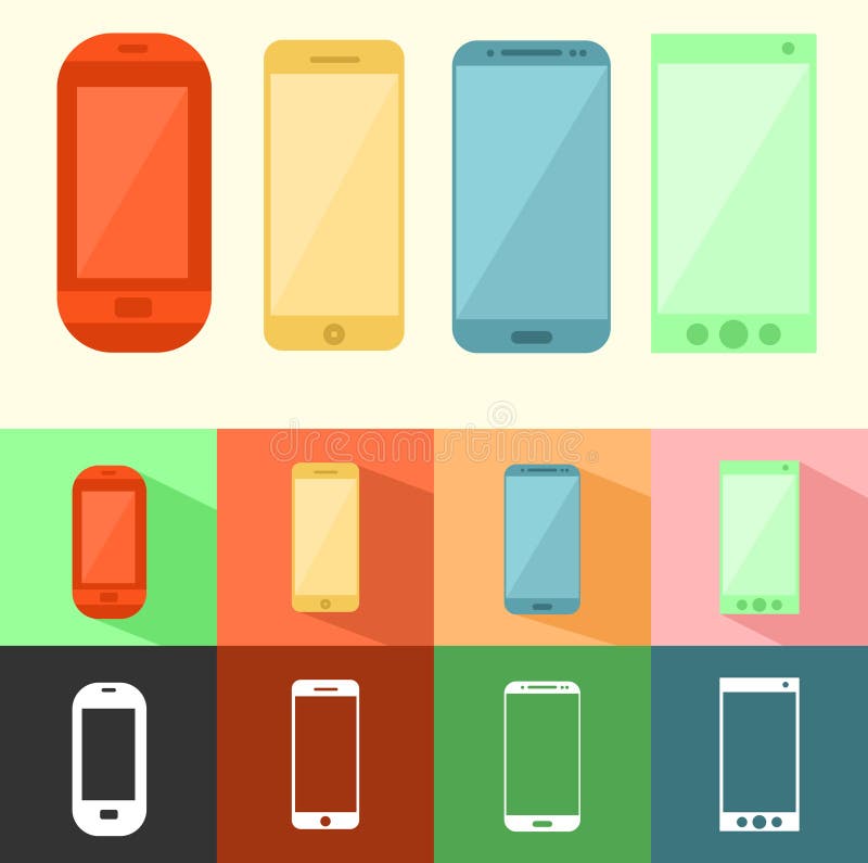 Set of smartphone stock vector. Illustration of electronic - 66708168