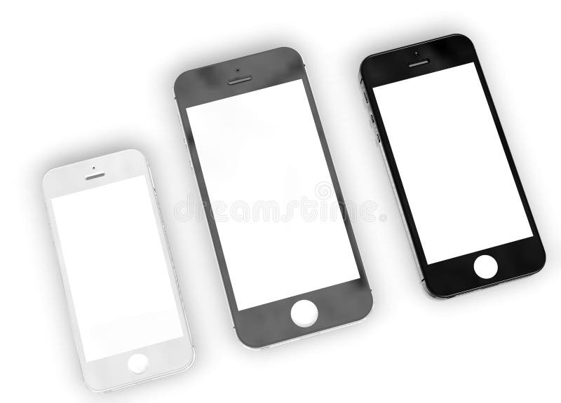 Set of Smartphones Mockup with Empty Screen for Design Project Mock Up ...