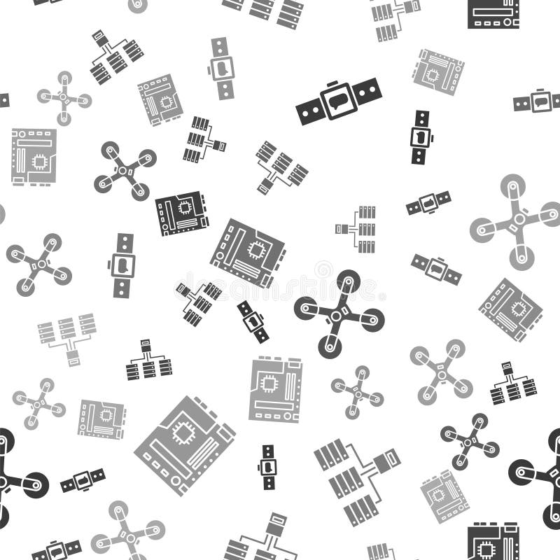 Seamless Motherboard Pattern Stock Vector - Illustration of circuit ...
