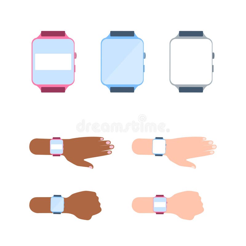 Smartwatches Technology Stock Illustrations – 134 Smartwatches ...