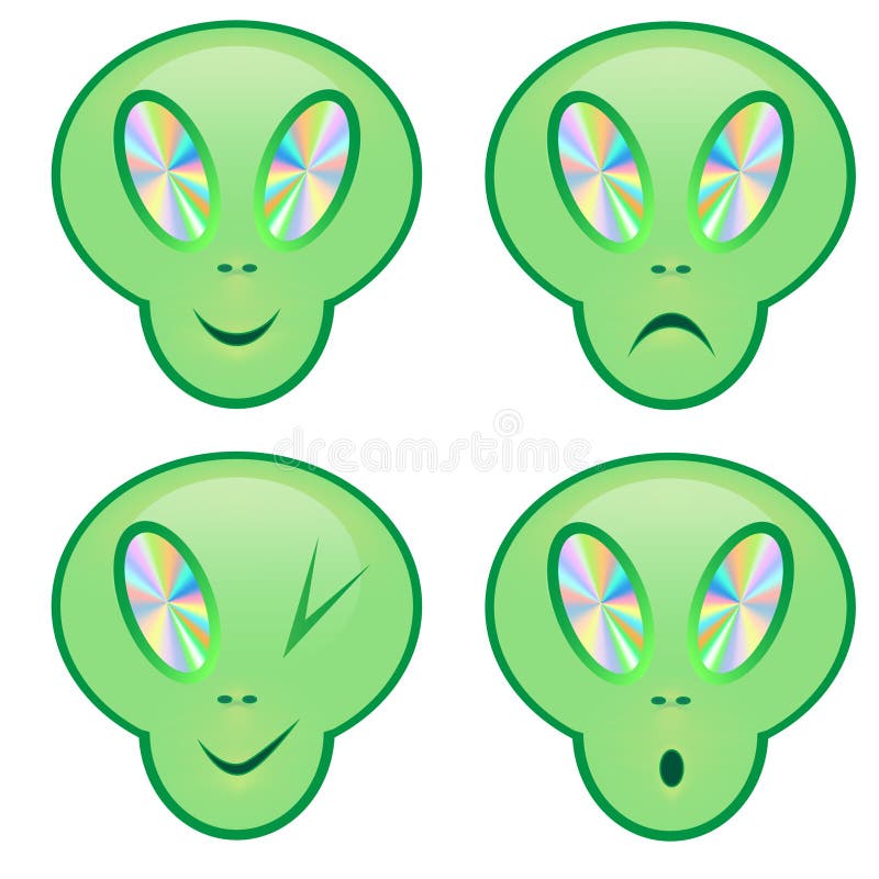 Alien Smile Icon In Trendy Design Style. Alien Smile Icon Isolated On ...