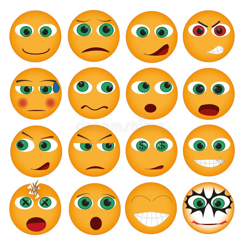 Set of Smiles stock vector. Illustration of smile, feelings - 26607706