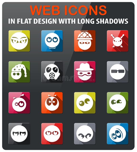 Set of 25 Smiley Faces. Men Characters Stock Illustration ...