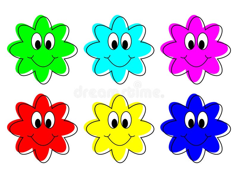 Smiley Flowers Stock Illustrations – 2,174 Smiley Flowers Stock ...