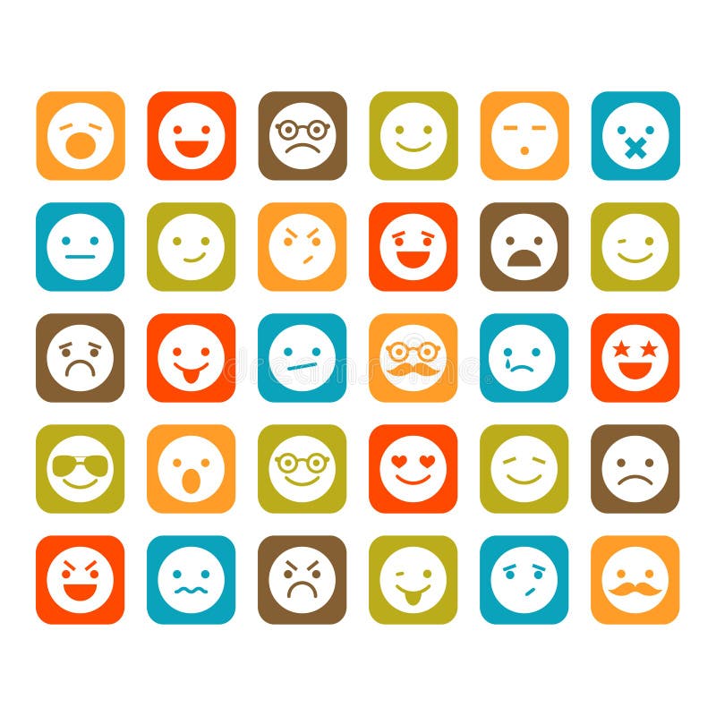 Set of smiley icons stock vector. Illustration of curious - 38740383
