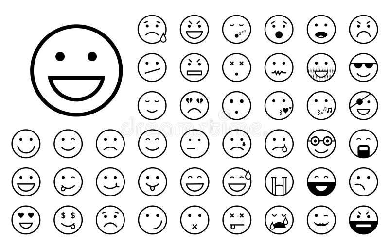 Set of smiley icons stock vector. Illustration of cheerful - 80487402