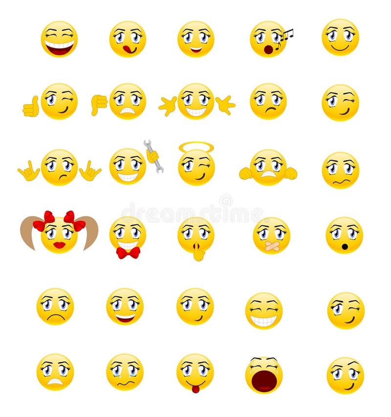 Set smileys stock vector. Illustration of emoticon, forum - 19129848