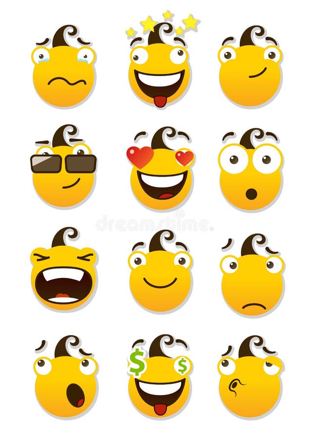 Set of smileys stock vector. Illustration of computer - 27979154