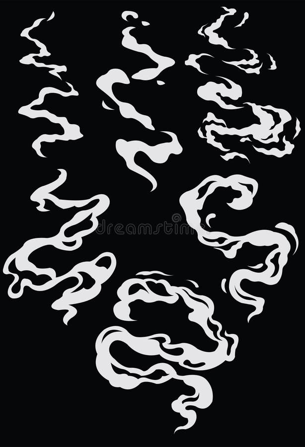 Set of Smoke Illustration Vector Graphic, Perfect for Animation Design ...