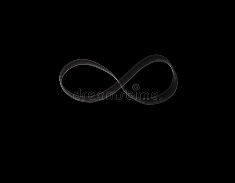 Set of Smoke Movement Infinity Form on Dark Background Stock ...
