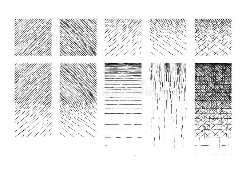 Set of Hatching Gradient Texture Stock Vector - Illustration of canvas ...