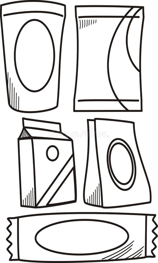 Pack Snacks Sketch Stock Illustrations – 90 Pack Snacks Sketch Stock ...