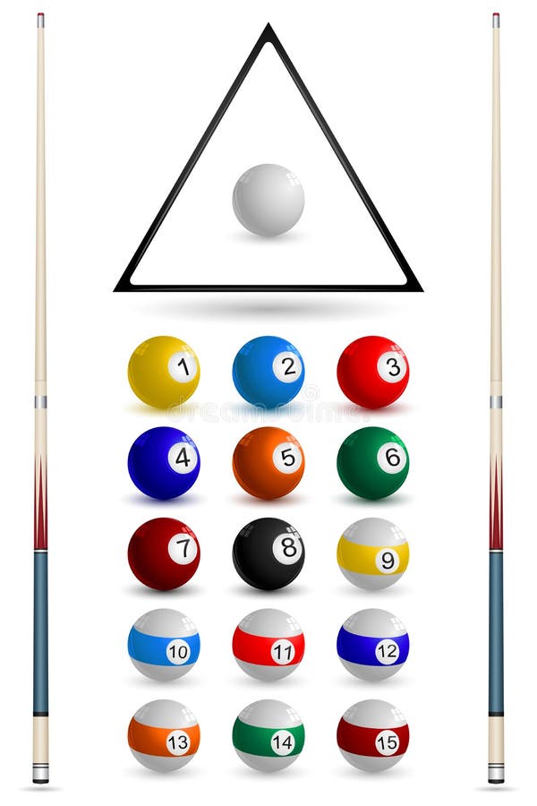 Snooker Ball Colours stock illustration. Illustration of yellow - 10746052