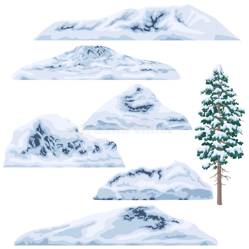 Snow-capped Mountains - Vector Background Stock Vector - Illustration ...