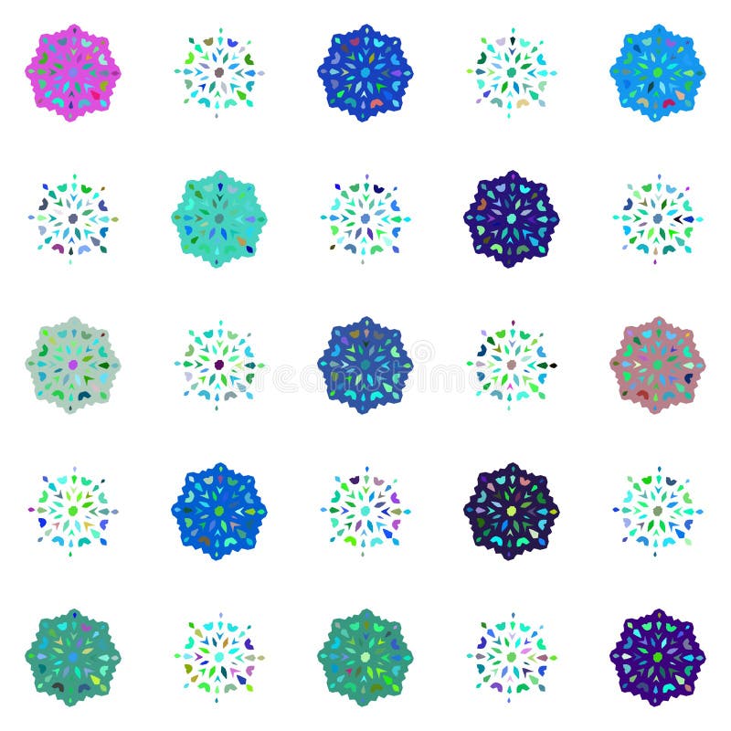 Set of snowflakes stock illustration. Illustration of pattern - 62699957