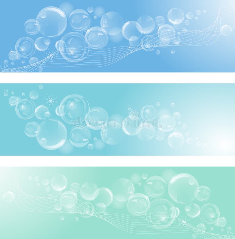 Set of Soap Bubble Backgrounds. Stock Vector - Illustration of backdrop ...