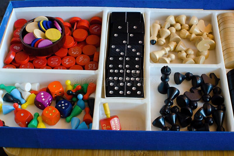 A set of social games stock image. Image of checkers - 368552809