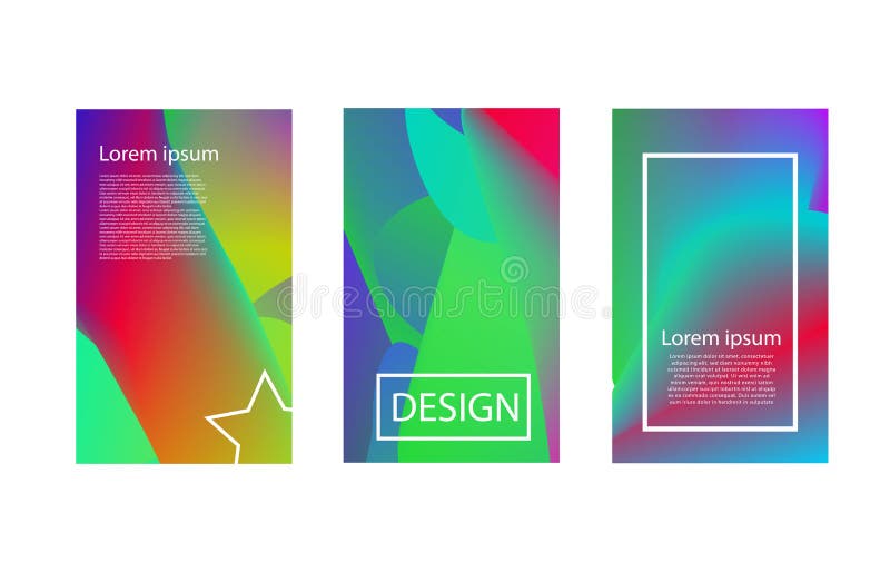 Set Social Media Abstract Background Colorful Stock Vector ...