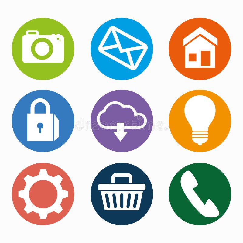 Set Social Media Apps Digital Technology Stock Vector - Illustration of ...