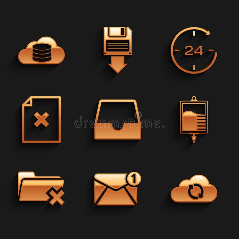 Set Social Media Inbox, New, Email Incoming Message, Cloud Sync Refresh ...