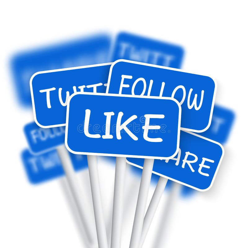 Social Media Road Signs Stock Illustrations – 143 Social Media Road ...