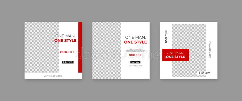 Set of Social Media Post Template, Editable Square Banner Ads ...