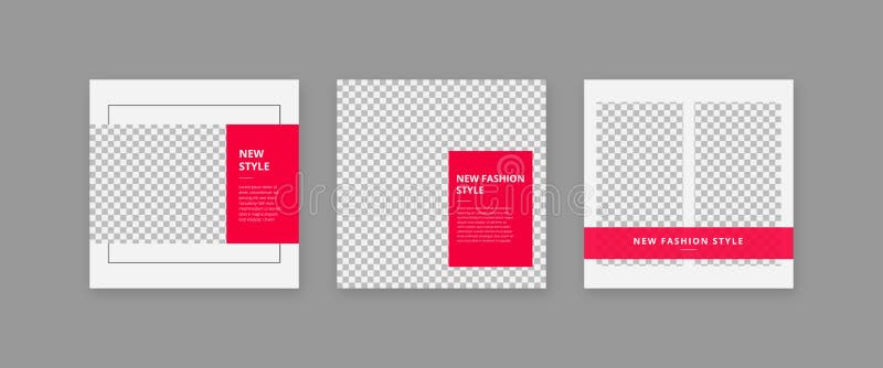 Set of Social Media Post Template, Editable Square Banner Ads ...