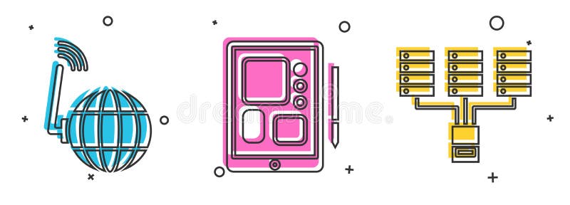 Set Social Network, Graphic Tablet and Server, Data, Web Hosting Icon ... Set Social Network, Graphic Tablet and Server, Data, Web Hosting Icon ...