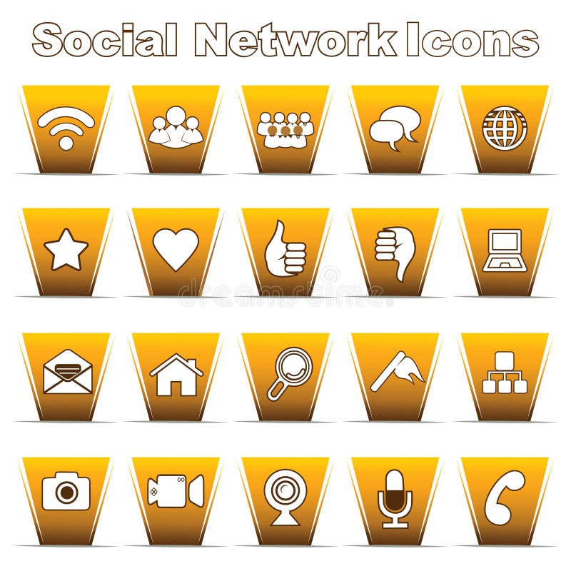 Set of Social Network Icons Stock Vector - Illustration of blog, link ... Set of Social Network Icons Stock Vector - Illustration of blog, link ...