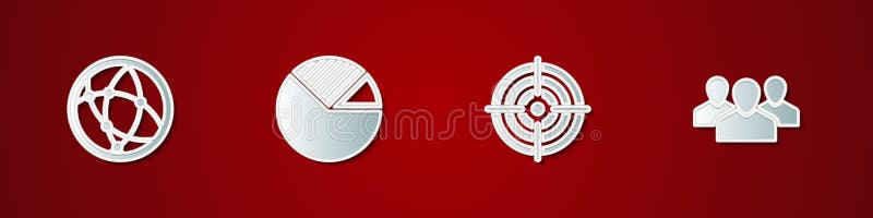 Set Social Network, Pie Chart Infographic, Target Sport and Users Group ...