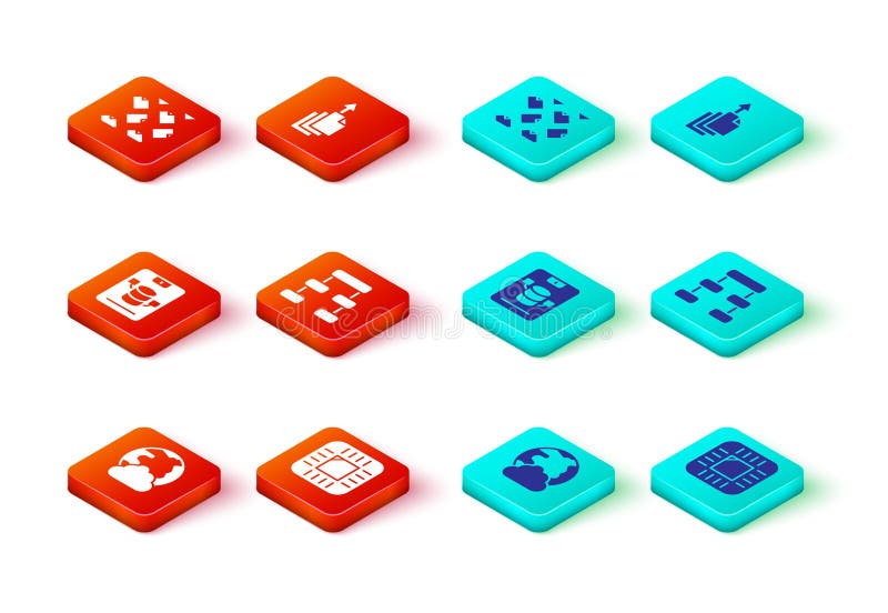 Set Social Network, Processor with CPU, Server, Data, Web Hosting ... Set Social Network, Processor with CPU, Server, Data, Web Hosting ...