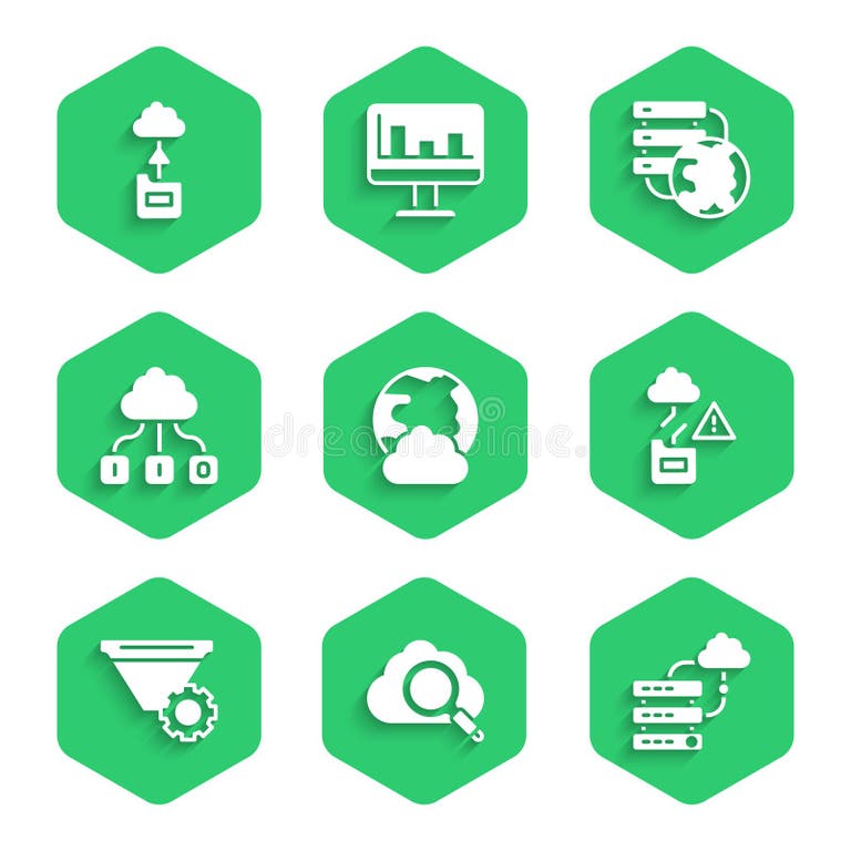 Set Social Network, Search Cloud Computing, Network Connection, Cloud Technology Data Transfer ...