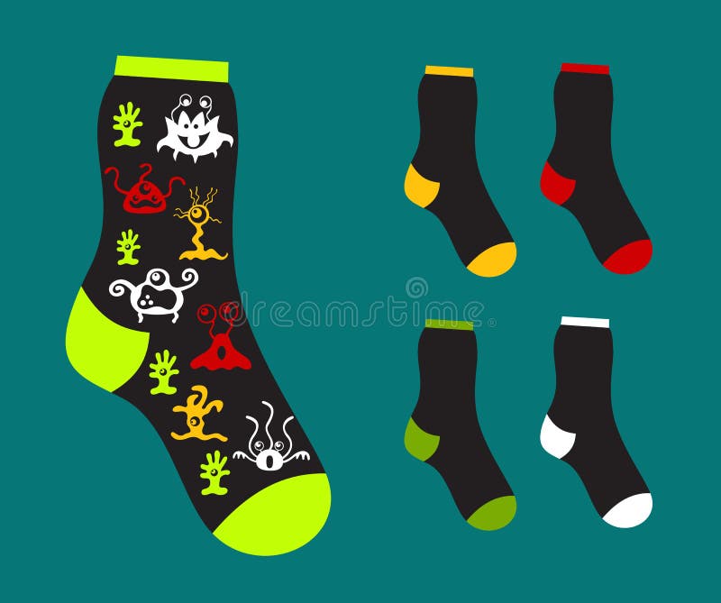 Sock Monsters stock vector. Illustration of nightmare - 16903522