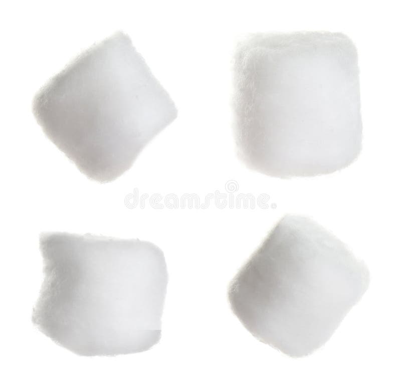 Set of Soft Cotton Balls on White Stock Image - Image of pure, object ...