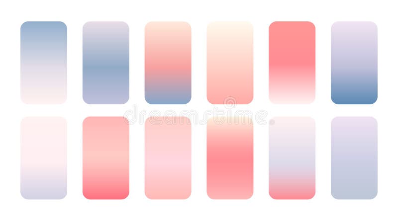 Set of Soft Gradient Color Poster for Creative Design Stock Vector ...